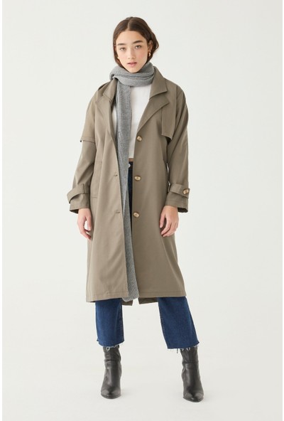 Suud Collection Füme 1980 Vintage Pamuklu Trençkot