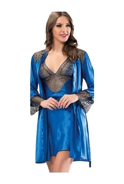 Nbb Saten Kısa Ip Askılı Sabahlıklı Gecelik Nbb Saten Kısa Ip Askılı Sabahlıklı Gecelik