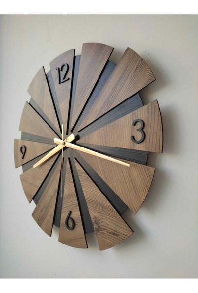 Çizgi Grafik - Ahşap Katmanlı Organik Duvar Saati Sessiz Akar Mekanizmalı 40X40 cm Çizgi Grafik - Ahşap Katmanlı Organik Duvar Saati Sessiz Akar Mekanizmalı 40X40 cm