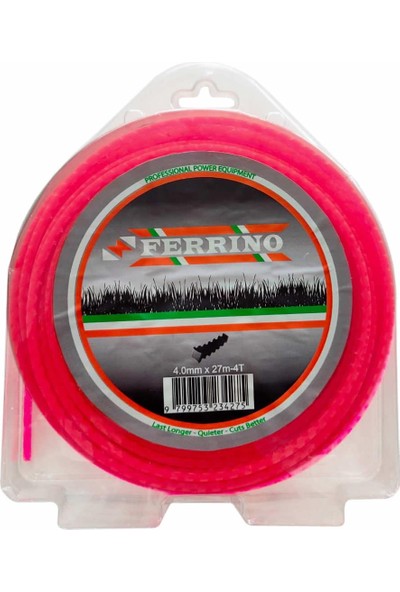 Ferrino 4 Köşe Tırtıklı Misina 4.00 mm 27 mt Motorlu Tırpan Misinası