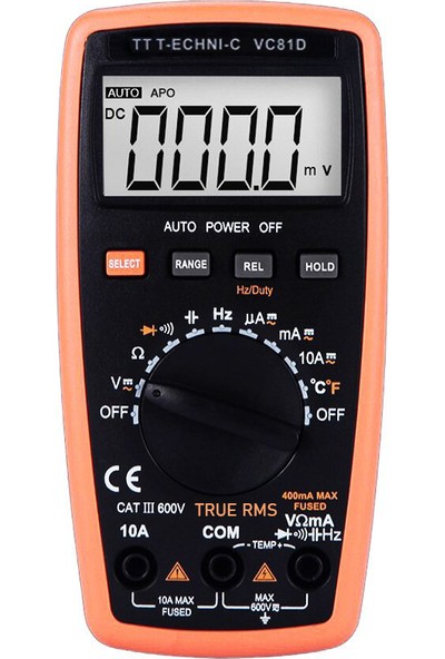 TT T-ECHNI-C Dıgıtal Ölçü Aleti Vc 81 D TT T-ECHNI-C Dıgıtal Ölçü Aleti Vc 81 D