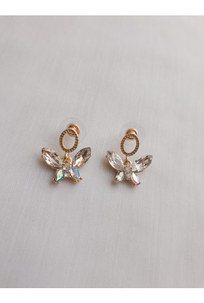 Kokoş Takı Kristal Taşlı Kelebek Figür Kolye Kokoş Takı Kristal Taşlı Kelebek Figür Kolye