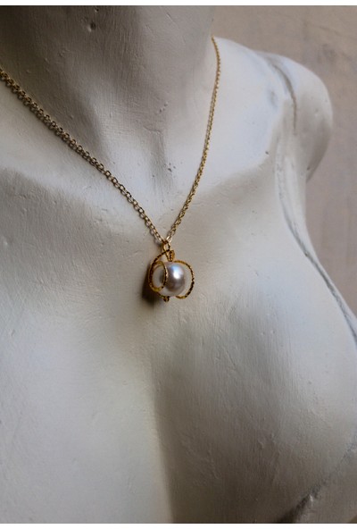 Sandcastle Telkari Sarma Inci Zincir Kolye