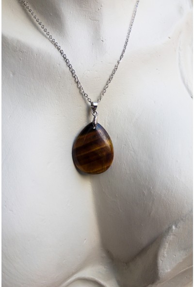 Sandcastle Kaplan Gözü Doğal Taş Zincir Kolye