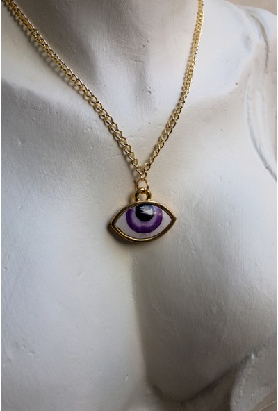Sandcastle Mor Gözlü Zincir Kolye