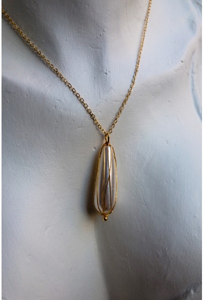 Sandcastle Telkari Damla Inci Zincir Kolye