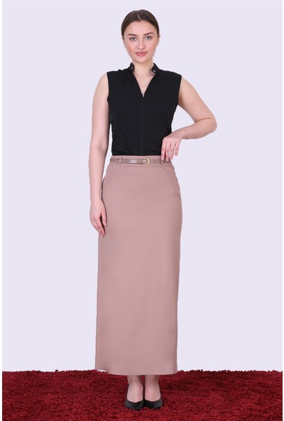 May Mara Kadın Kemerli Taş Detaylı Poliviskon Mevsimlik Tesettür Etek 1882/95 May Mara Kadın Kemerli Taş Detaylı Poliviskon Mevsimlik Tesettür Etek 1882/95