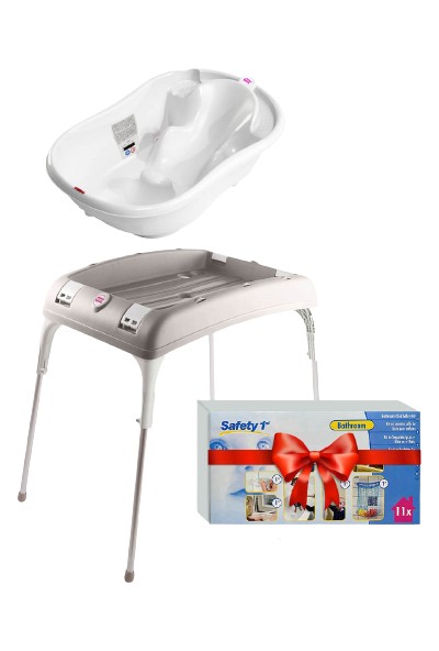 Okbaby Onda Banyo Küveti & Küvet Taşıyıcı Beyaz + Banyo Güvenlik Seti Okbaby Onda Banyo Küveti & Küvet Taşıyıcı Beyaz + Banyo Güvenlik Seti