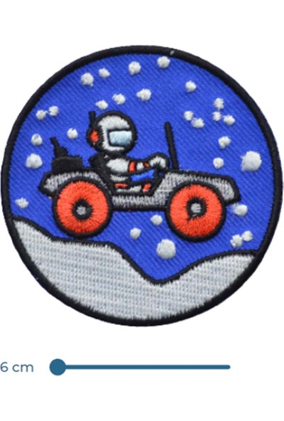 Hobigun Uzay Temalı Arma - Ütü Ile Yapışan Dokuma Arma