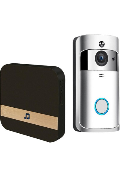 Flameer V5 Kapı Zili Görüntülü Kapı Çan Kamera Daireler Için Kablosuz Güvenlik Kamera (Yurt Dışından)