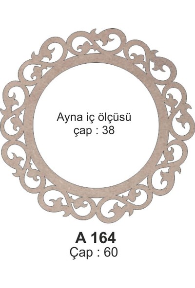 Animer Sanat Boyanabilir Ahşap Ayna Çerçevesi Animer Sanat Boyanabilir Ahşap Ayna Çerçevesi