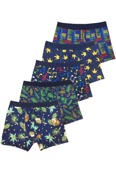 Donkshot (10 Adet) Desenli (Baskılı) Likralı Erkek Boxer 1010