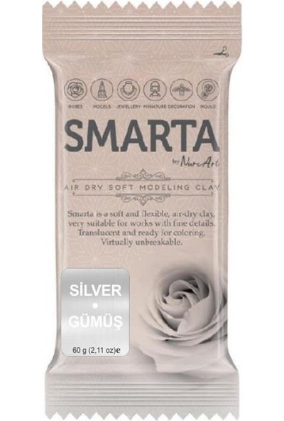 Asmeyal Smarta 60 Gr. Kil Metalik Gümüş