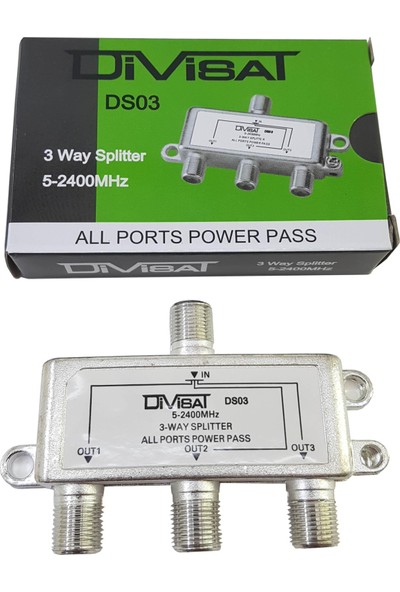 Divisat 1 Giriş 3 Çıkış 1/3 Splitter 5-2400 Divisat 1 Giriş 3 Çıkış 1/3 Splitter 5-2400