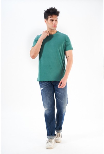 Fıngerprınt Fit Kesim Basic Erkek Tişört