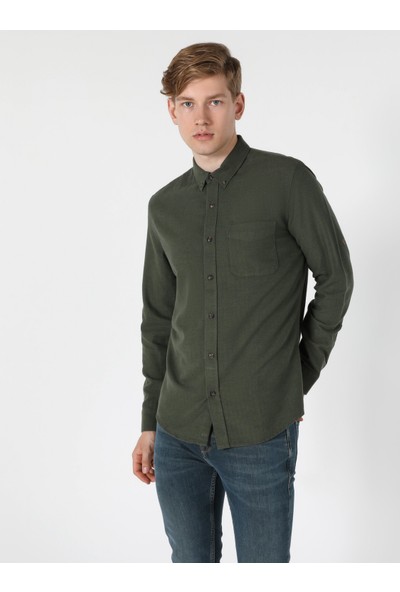 Colin's Haki Erkek Gömlek U.kol