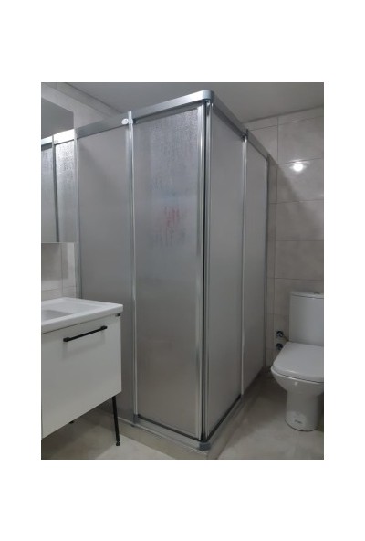 Özel Duş Mika Buzlu 100 x 100 cm Teknesiz