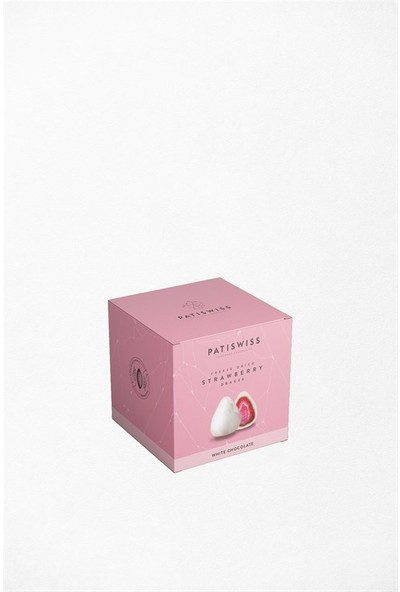 Patiswiss Küp Kutu Serisi Beyaz Çilek Draje 100 gr