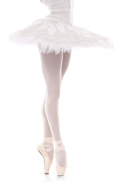 Gymo Dancewear Arkası Dikişli Çocuk Beyaz Bale Çorabı