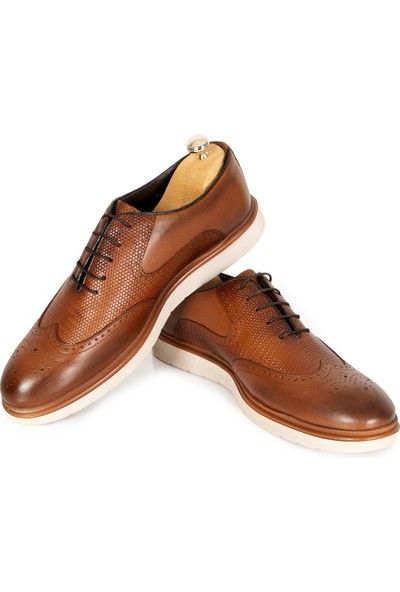 Deepsea Motif Desenli Bağcıklı Deri Erkek Ayakkabı 2206475