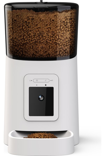 Wero Kameralı, Uzaktan Ses Kontrollü Pet (Kedi / Köpek) Besleyici, Smart Pet Feeder 195 x 357 x 362 mm Beyaz Wero Kameralı, Uzaktan Ses Kontrollü Pet (Kedi / Köpek) Besleyici, Smart Pet Feeder 195 x 357 x 362 mm Beyaz