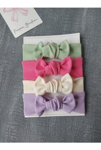 Pempem Bandana Kız Bebek Ribana Bandana 4 Lü Set