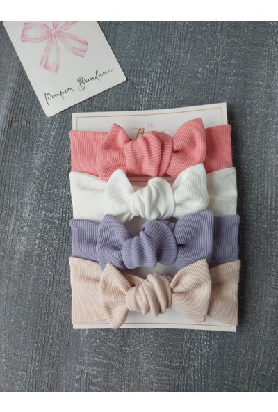 Pempem Bandana Kız Bebek Ribana Bandana 4 Lü Set