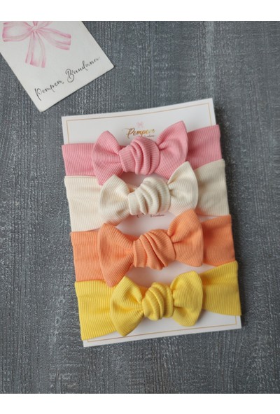 Pempem Bandana Kız Bebek Ribana Bandana 4 Lü Set