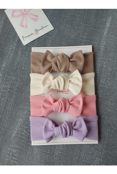 Pempem Bandana Kız Bebek Ribana Bandana 4 Lü Set