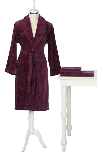 Özdilek Mayra Kadife Havlu Kadın Bornoz Set
