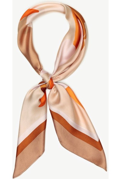 Yargıcı Çiçek Desenli Fular