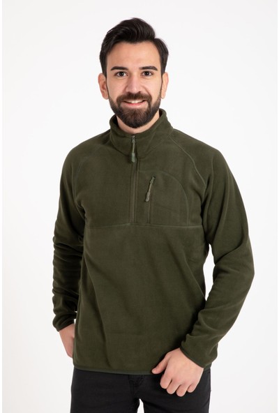Giysa Erkek Dik Yaka Yarım Fermuarlı Polar Haki Sweat 6015 Giysa Erkek Dik Yaka Yarım Fermuarlı Polar Haki Sweat 6015