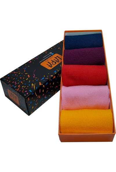 5'li Unisex Düz Renk Basic Soket Çorap