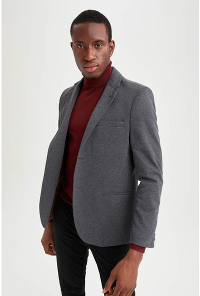 DeFacto Slim Fit Dokulu Blazer Ceket N0503AZ22SP