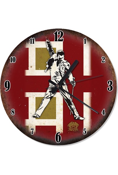 Tablomega Freddie Mercury Baskılı Duvar Saati