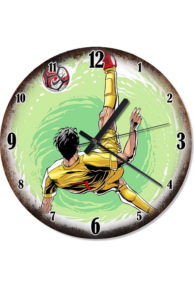 Tablomega Futbol Temalı Tasarım Duvar Saati