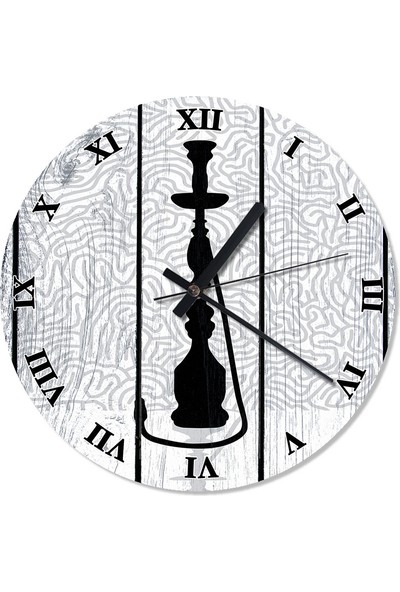 Tablomega Nargile Temalı Akarlı Duvar Saati