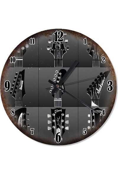 Tablomega Gitar Klavyeleri Duvar Saati Tablomega Gitar Klavyeleri Duvar Saati