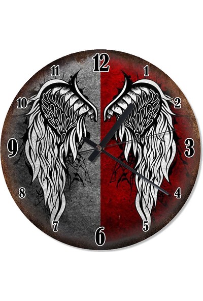 Tablomega Melek ve Şeytan Akarlı Duvar Saati