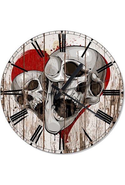 Tablomega Kurukafalar Çocuk Odası Duvar Saati