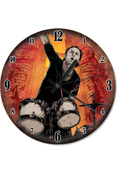 Tablomega Metallica Lars Ulrich Şekilli Duvar Saati Tablomega Metallica Lars Ulrich Şekilli Duvar Saati