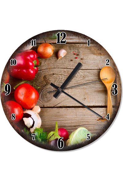 Tablomega Mutfak Için Tablo Tasarım Duvar Saati Tablomega Mutfak Için Tablo Tasarım Duvar Saati