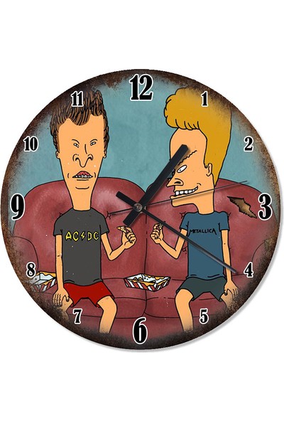 Tablomega Beavis And Butt-Head Tasarım Duvar Saati