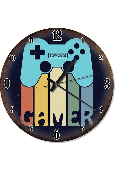 Tablomega Oyuncu Gamer Tasarım Duvar Saati Tablomega Oyuncu Gamer Tasarım Duvar Saati