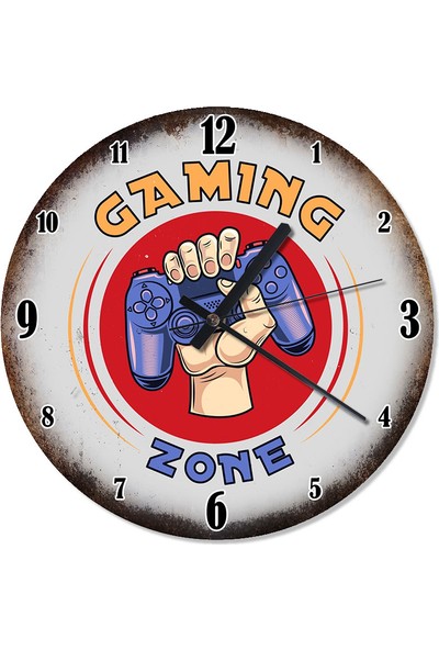Tablomega Gaming Zone Akarlı Duvar Saati Tablomega Gaming Zone Akarlı Duvar Saati