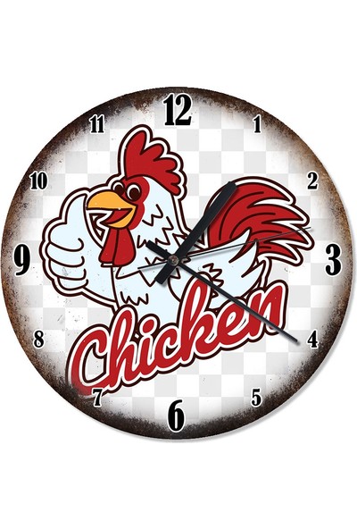 Tablomega Tavuk Restaurant Için Duvar Saati