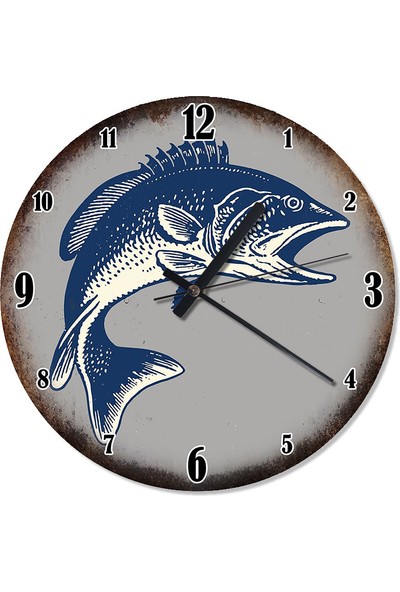 Tablomega Balık Desenli Duvar Saati Tablomega Balık Desenli Duvar Saati