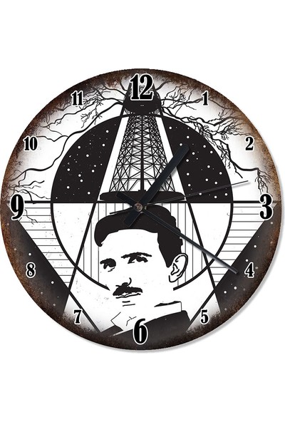 Tablomega Nikola Tesla Duvar Saati Duvar Saati