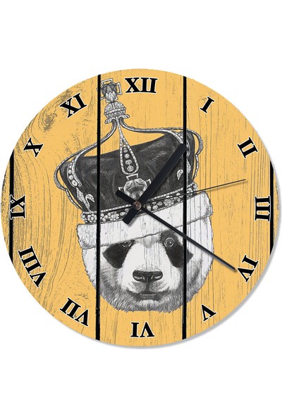 Tablomega Kral Panda Tasarım Duvar Saati