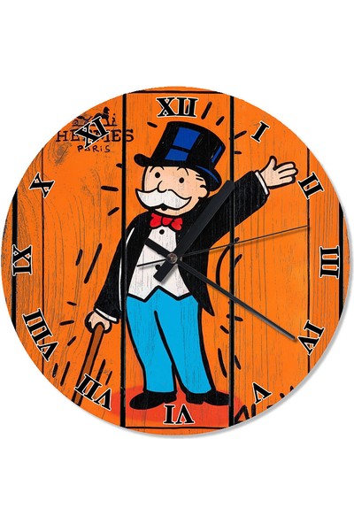 Tablomega Monopoly Tasarım Duvar Saati Tablomega Monopoly Tasarım Duvar Saati